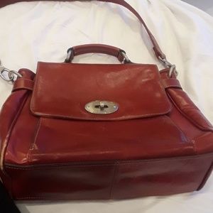 Fossil | Bags | Fossil Large Vintage Maroon Bag | Poshmark